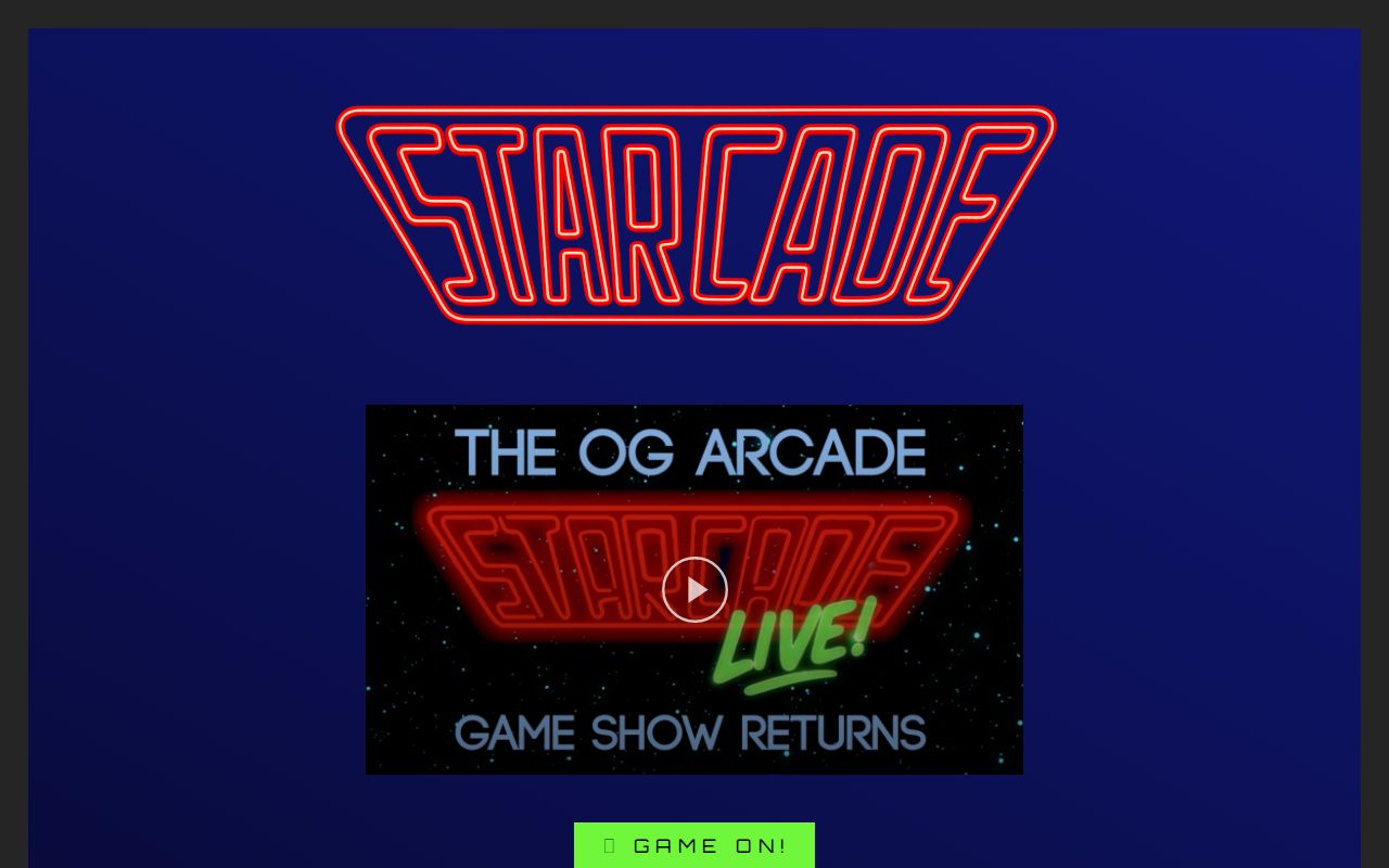 STARCADE LIVE! | The OG Arcade Show Returns